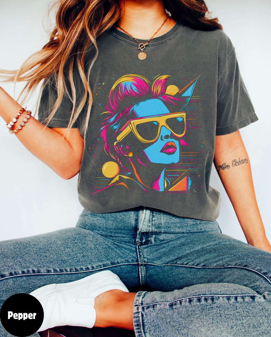 Retro 90s Graphic Tee, Neon Throwback Shirt - Etsy