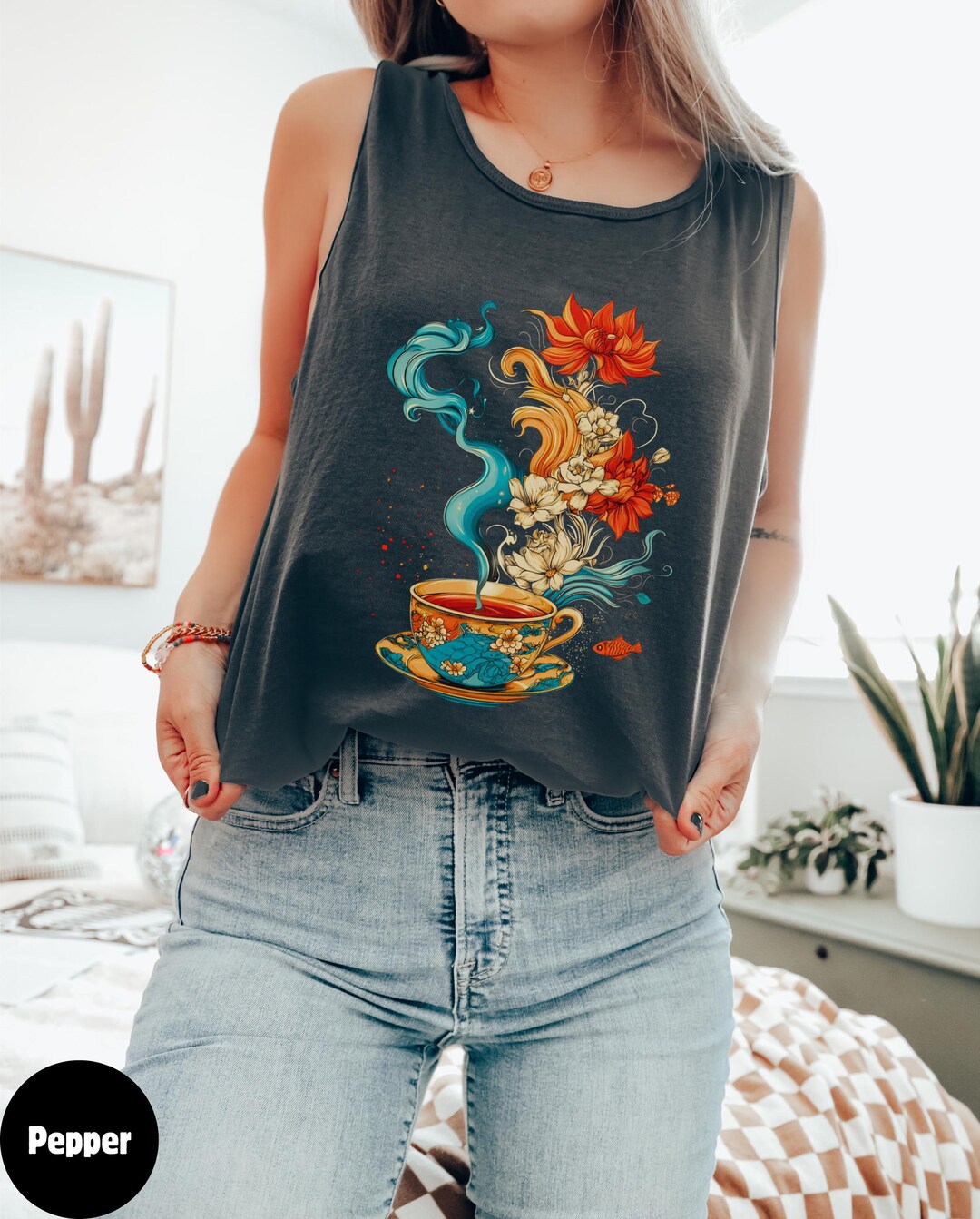 Vintage Tea Tank Top, Tea Addict, Gift for Tea Lover, Its a Tea Shirt ...