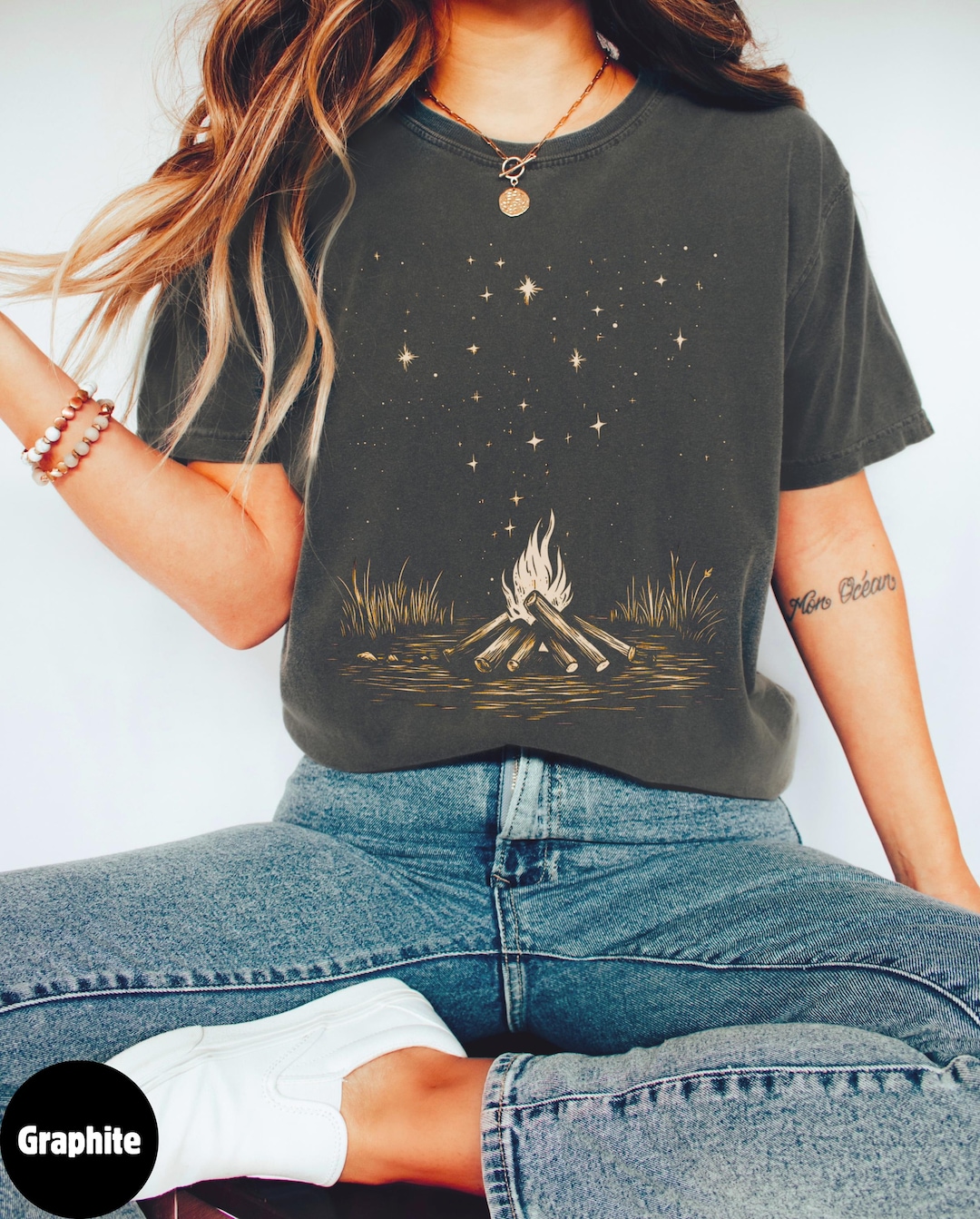 Campfire Shirt, Camp Life, Travel Shirt, Outdoor Adventure Tee, Nature ...