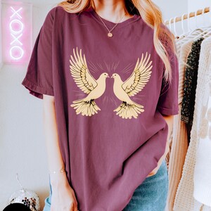 White Doves Shirt, World Peace Day, Faith Shirt, Dove Lovers Gift, Dove ...