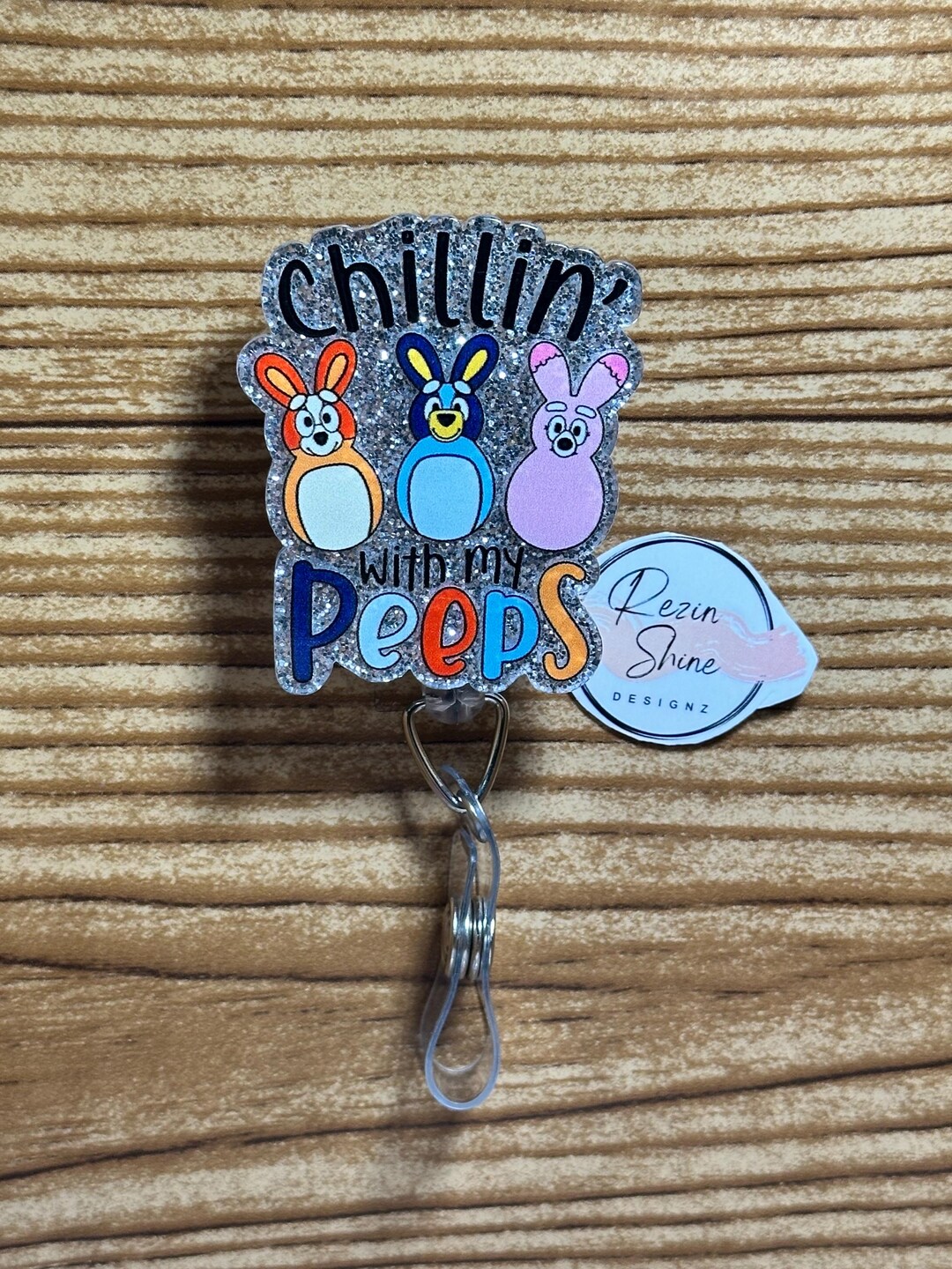 Bluey Chillin With My Peeps Easter Badge Reel - Etsy