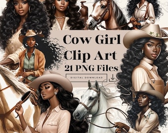 African American Cowgirl Clipart, African American Cowgirl PNG, Cowgirl ...