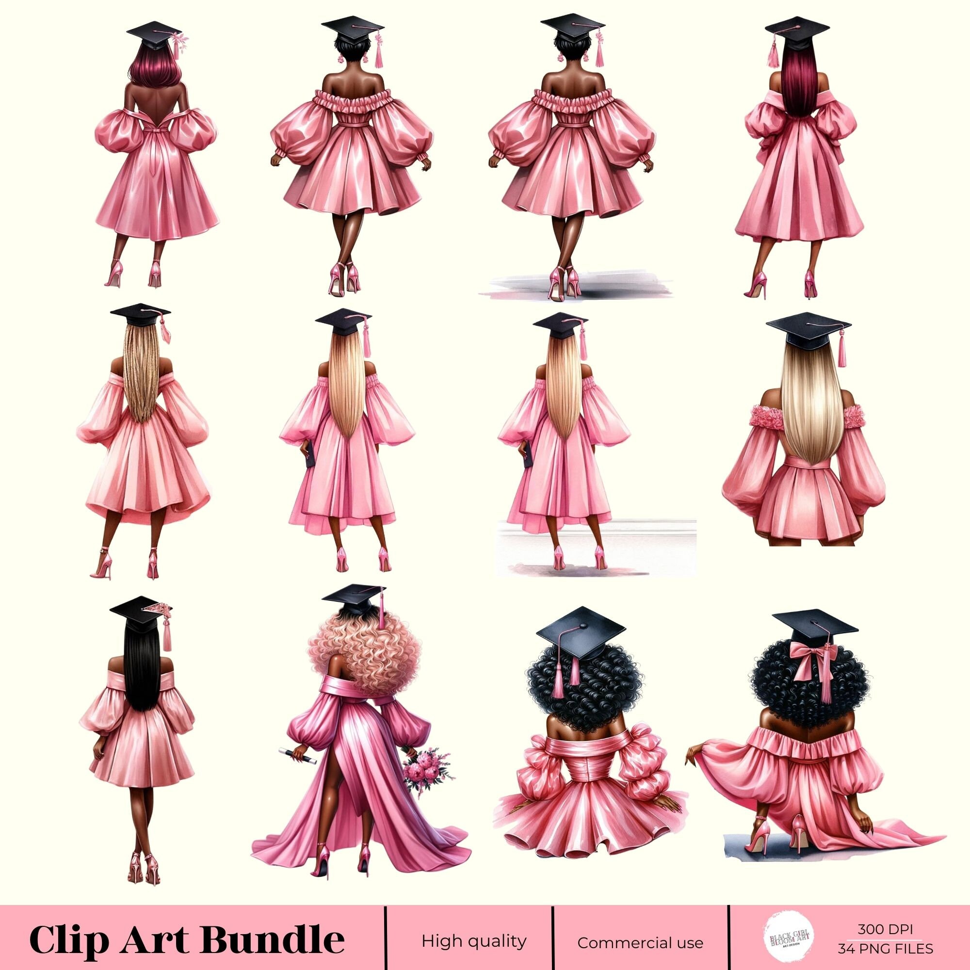 Watercolor Graduation PNG, Graduation Clipart Graduation Girl PNG ...