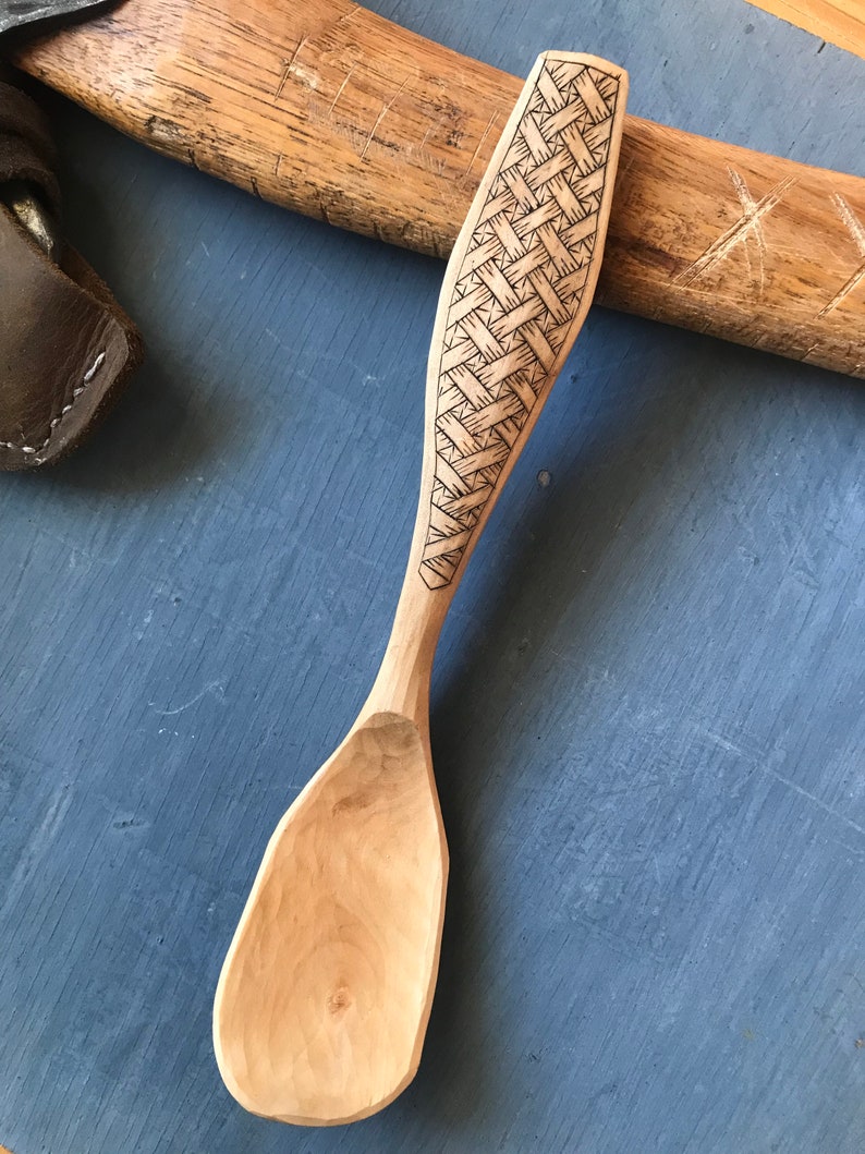 Pear Eating Spoon With Basket Weave Kolrosing - Etsy