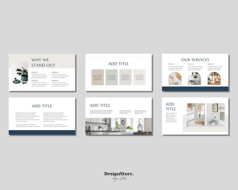 Minimal Modern Powerpoint Pitch Deck Template, Green Beige Minimal ...