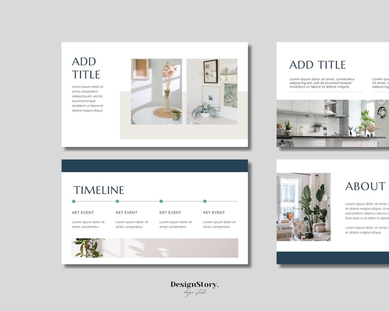 Minimal Modern Powerpoint Pitch Deck Template, Green Beige Minimal ...