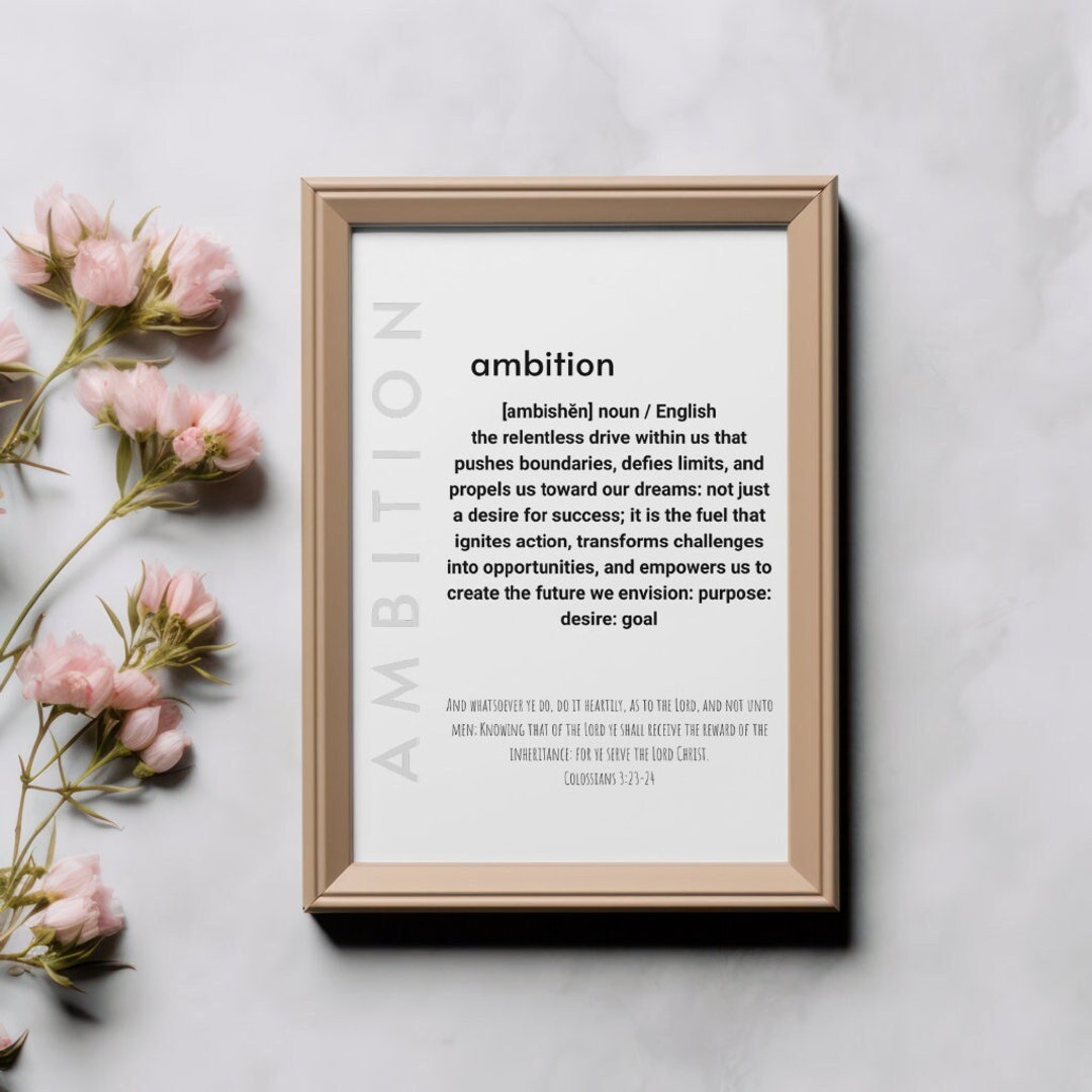 Bible Verse Colossians 3:23-24, Ambition Motivational Definition, Wall ...
