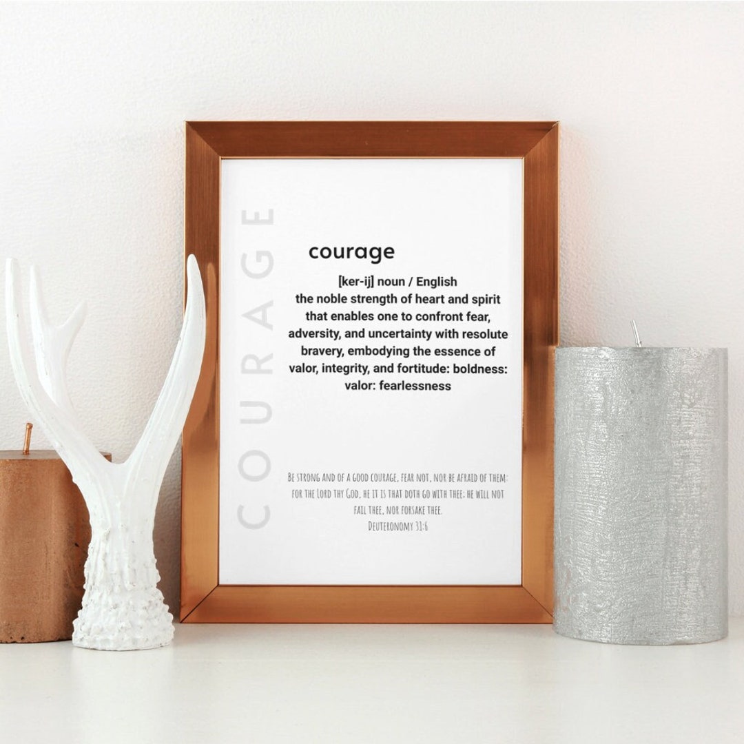 Bible Verse Deuteronomy 31:6, Courage Motivational Definition, Wall Art ...