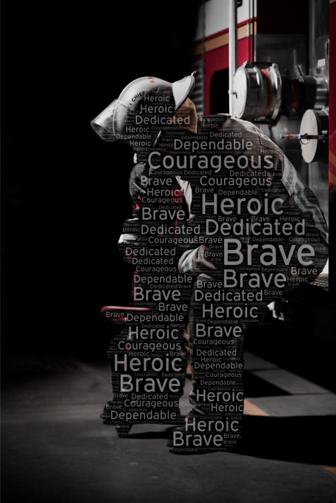 Custom Firefighter Word Cloud Art, Personalize With Your Own Words ...