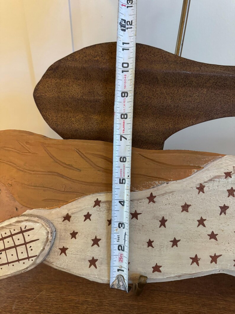 Vintage Flying Angel Folk Art Whimsical Wall With Rusty Wings & Horn 38 ...