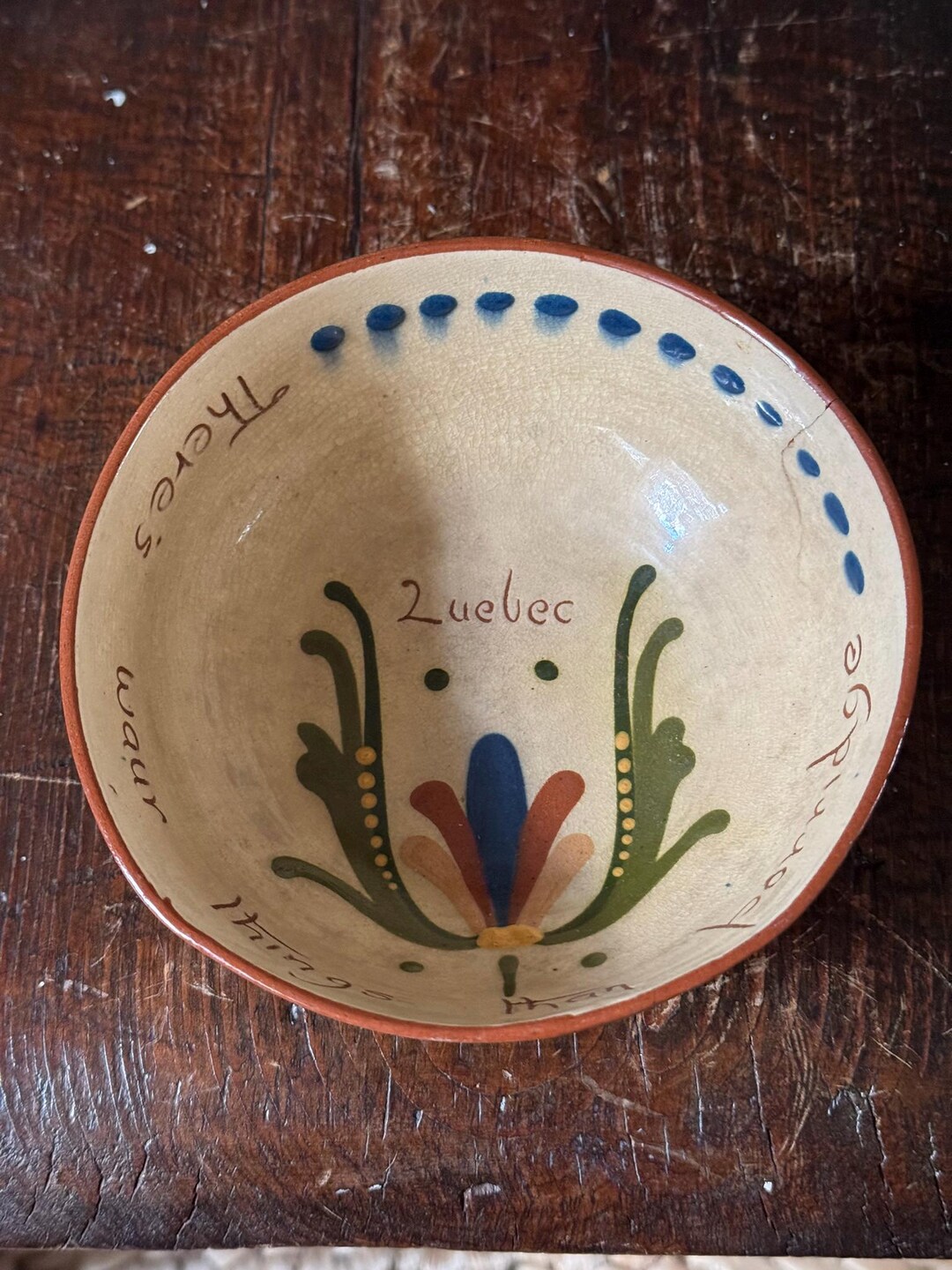 Vintage 1940s Watcombe Torquay England Pottery Quebec Devon Clay Motto ...