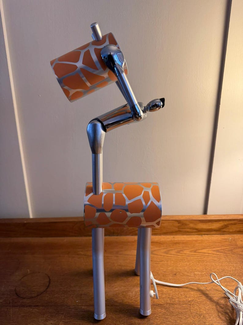 RARE Vintage MCM Mid Century Modern Lamp Titled Vision to Max Man to ...