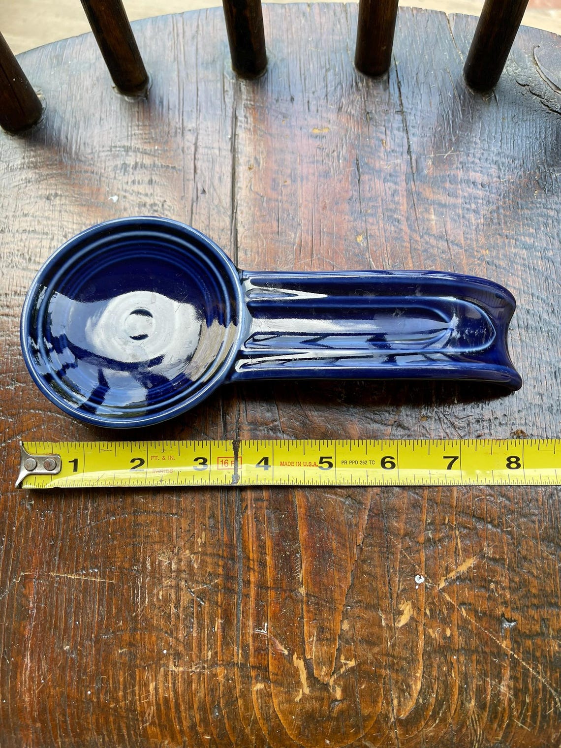 Vintage HLC Fiesta USA Cobalt Blue Homer Laughlin Spoon Rest Holder ...