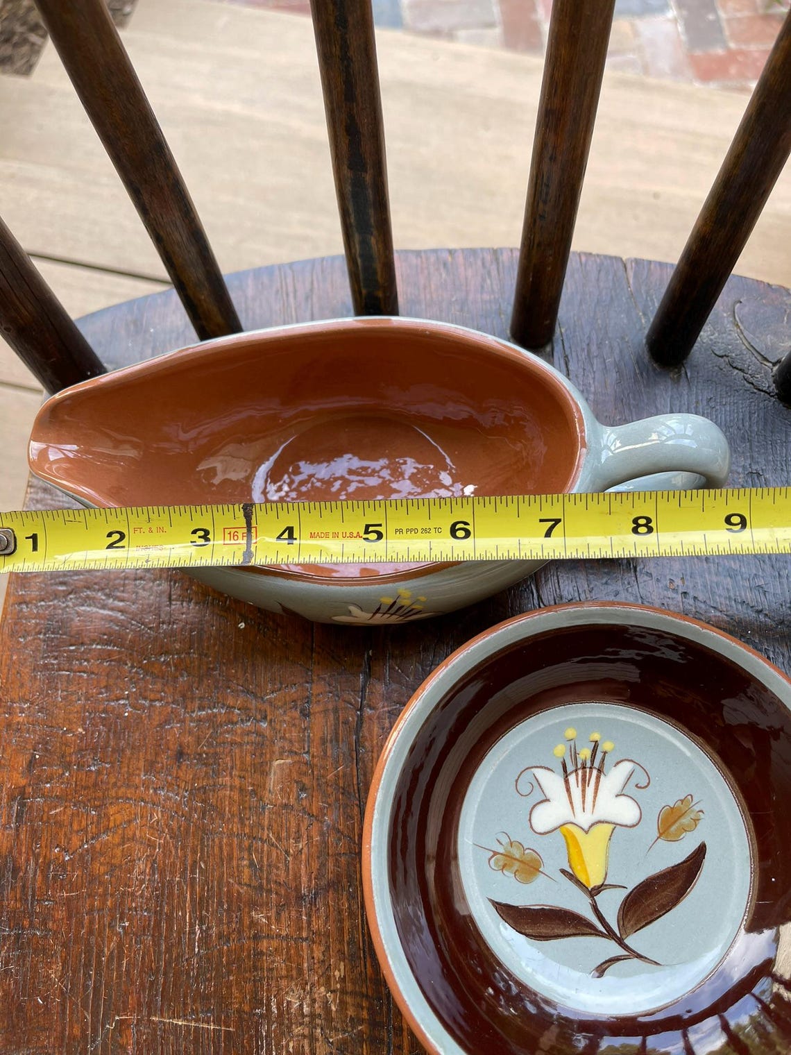 Vintage 1960s Stangl Pottery GOLDEN HARVEST Pattern Gravy Boat Small ...