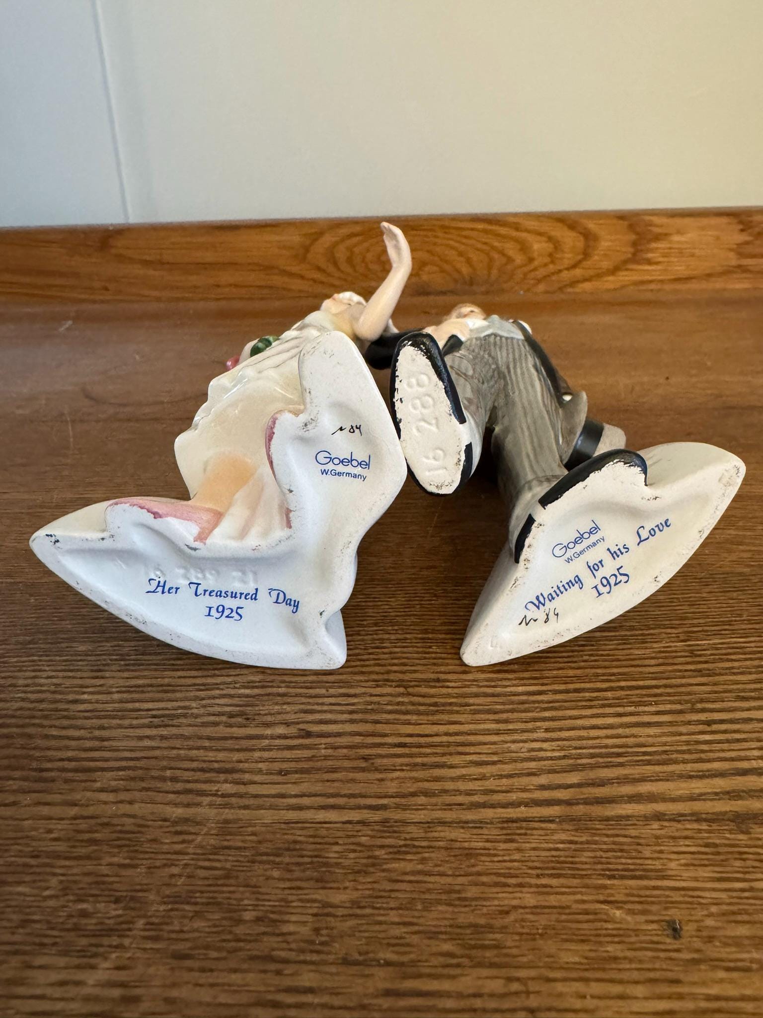 Vintage Goebel Art Deco Style Bride & Groom Cake Topper 1925 Porcelain ...