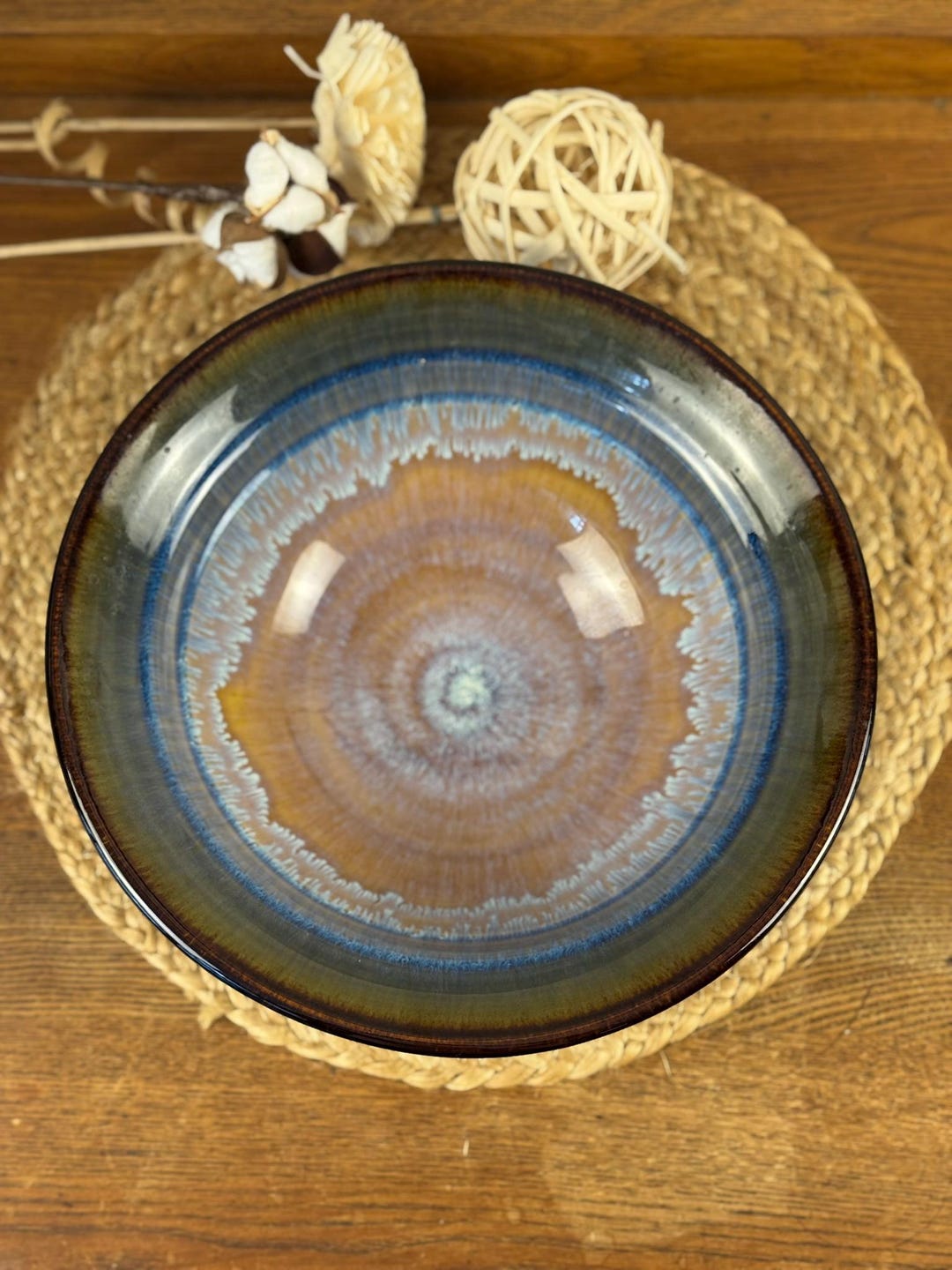 Bill Campbell Art Pottery Bowl | Vintage Crystalline Glaze, Signed - Etsy