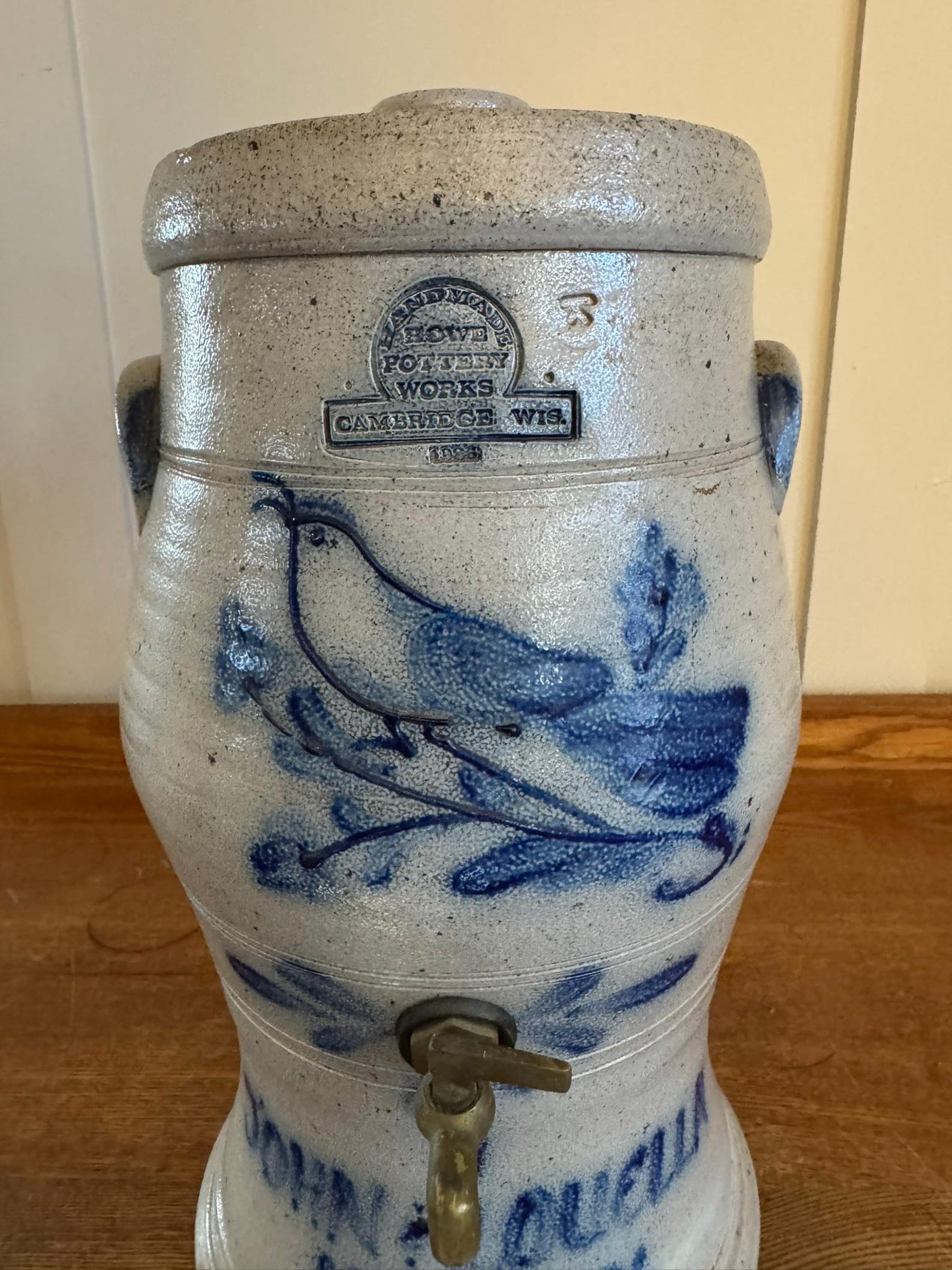 LIKE NEW Vintage FAMOUS Rowe Pottery Works Wisconsin 1 Piece Salt ...