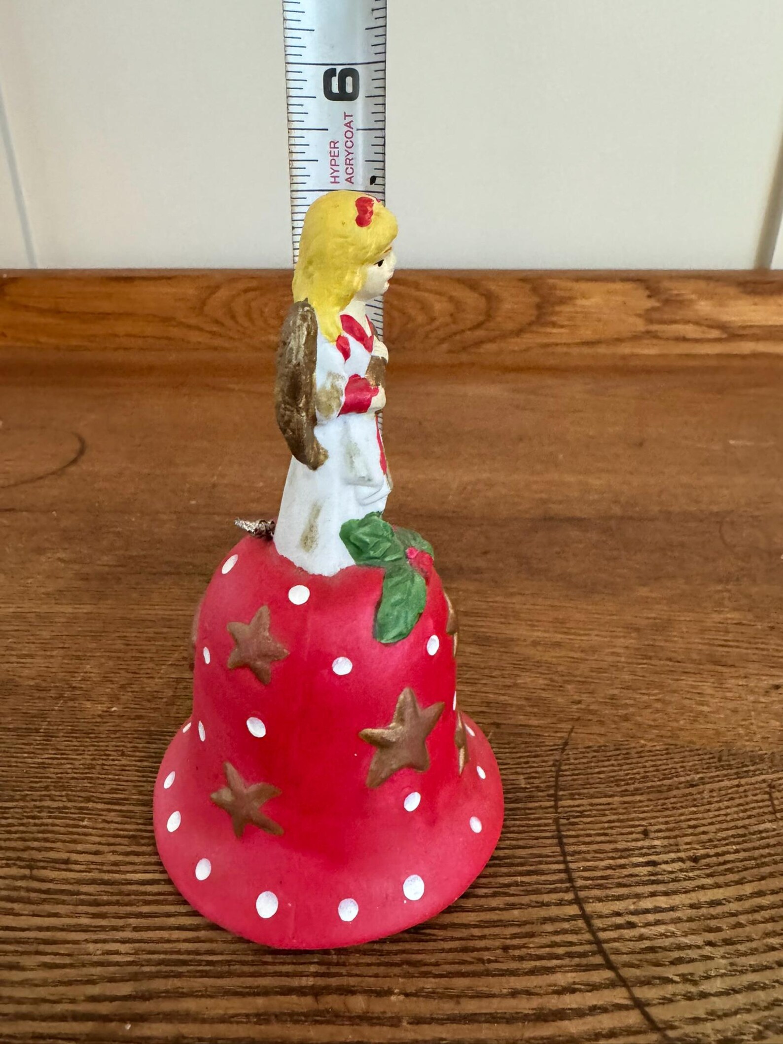 Vintage Ceramic Angel Christmas Bell Playing Mandora Instrument Holiday ...