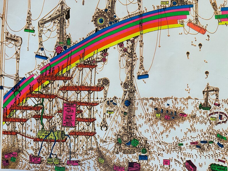 Original 1976 Werbeagentur Robert Putz & Co. “building A Rainbow ...