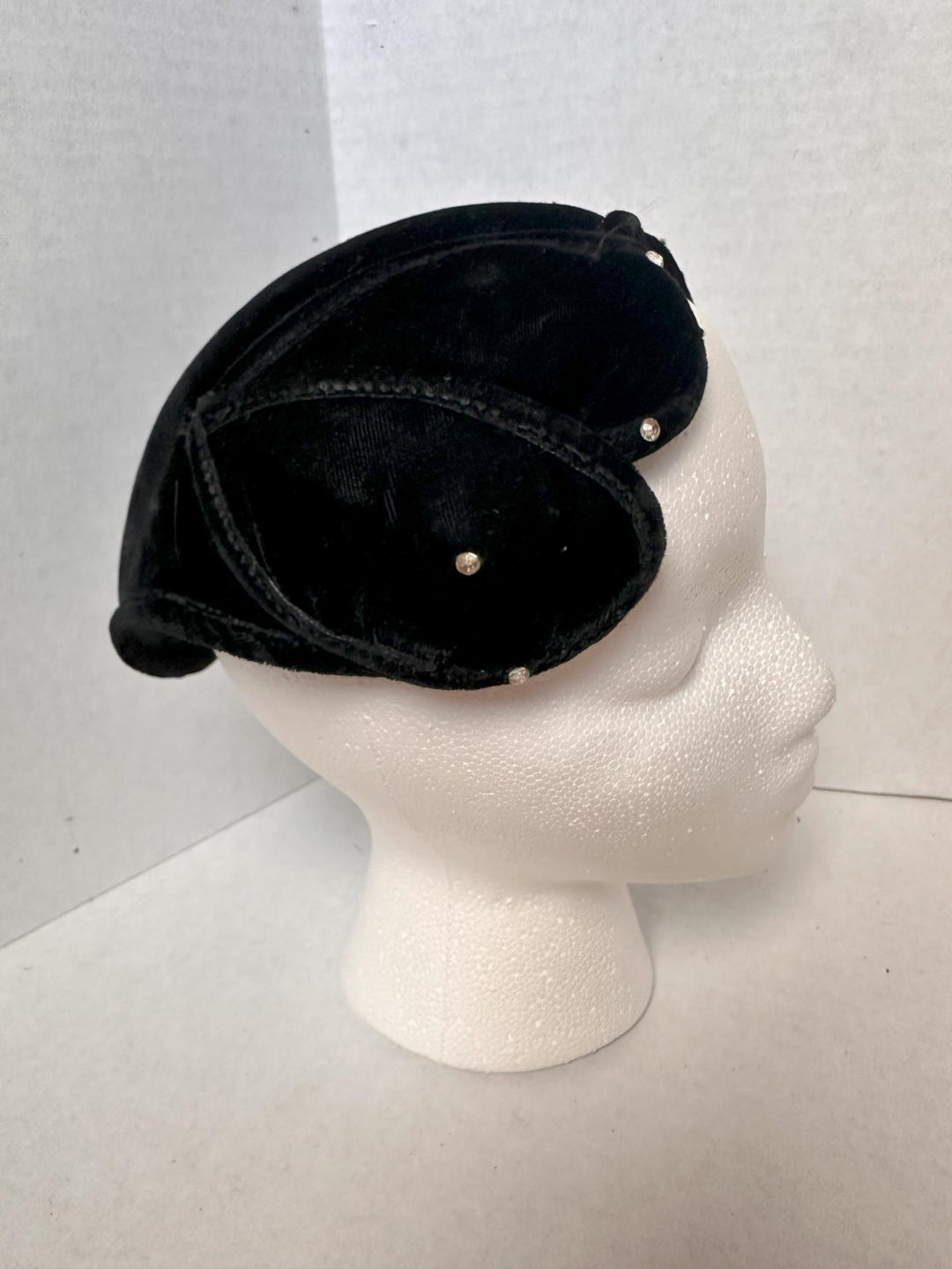 Black Velvet Beaded Juliette Cap - Etsy