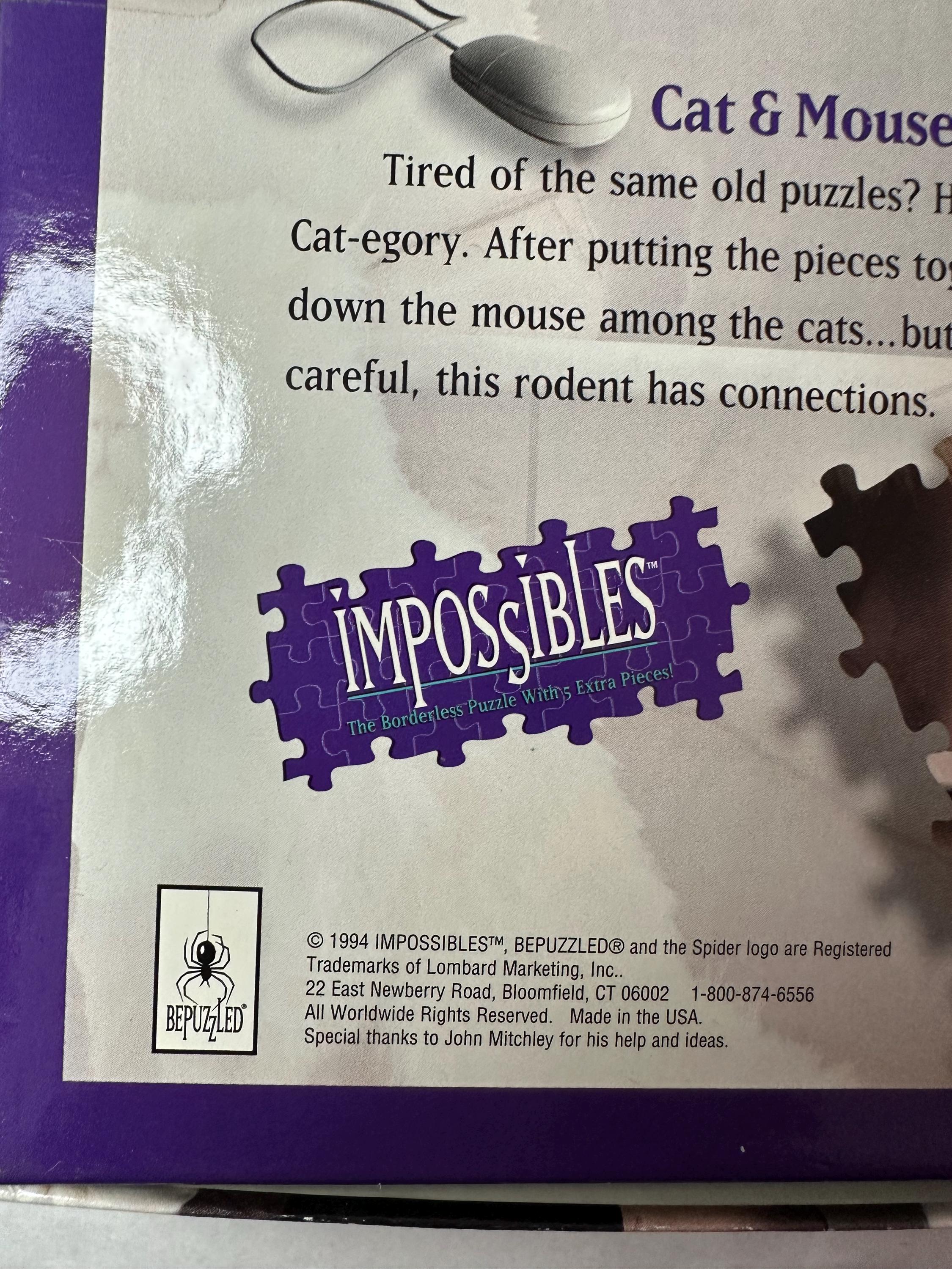 Bepuzzled Imposibles Borderless Cat and Mouse Puzzle - Etsy