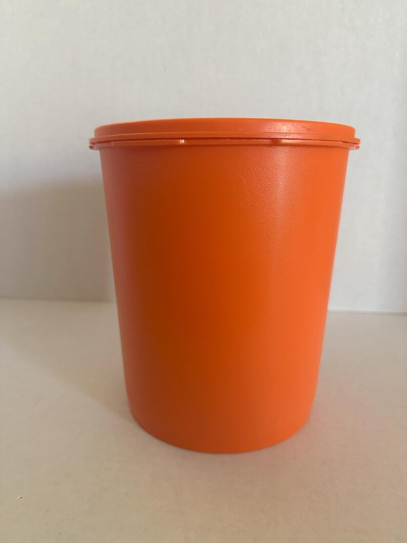 Vintage Burnt Orange Tupperware Bin - Etsy