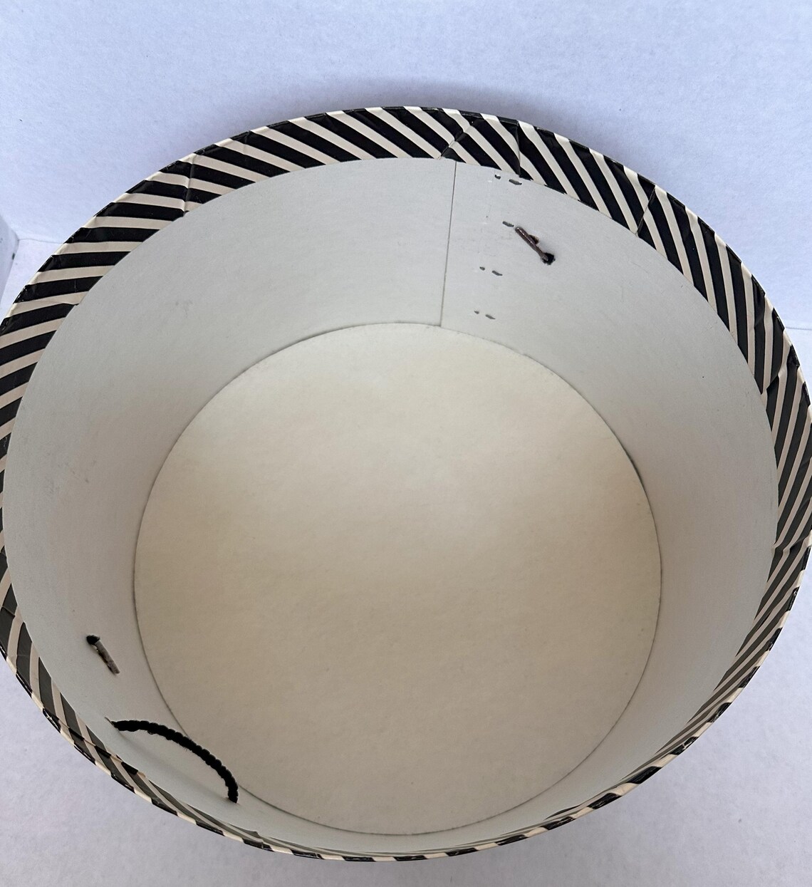 1980's Black and White Striped Hat Box - Etsy