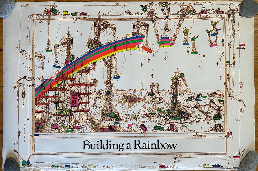 Original 1976 Werbeagentur Robert Putz & Co. “building A Rainbow ...