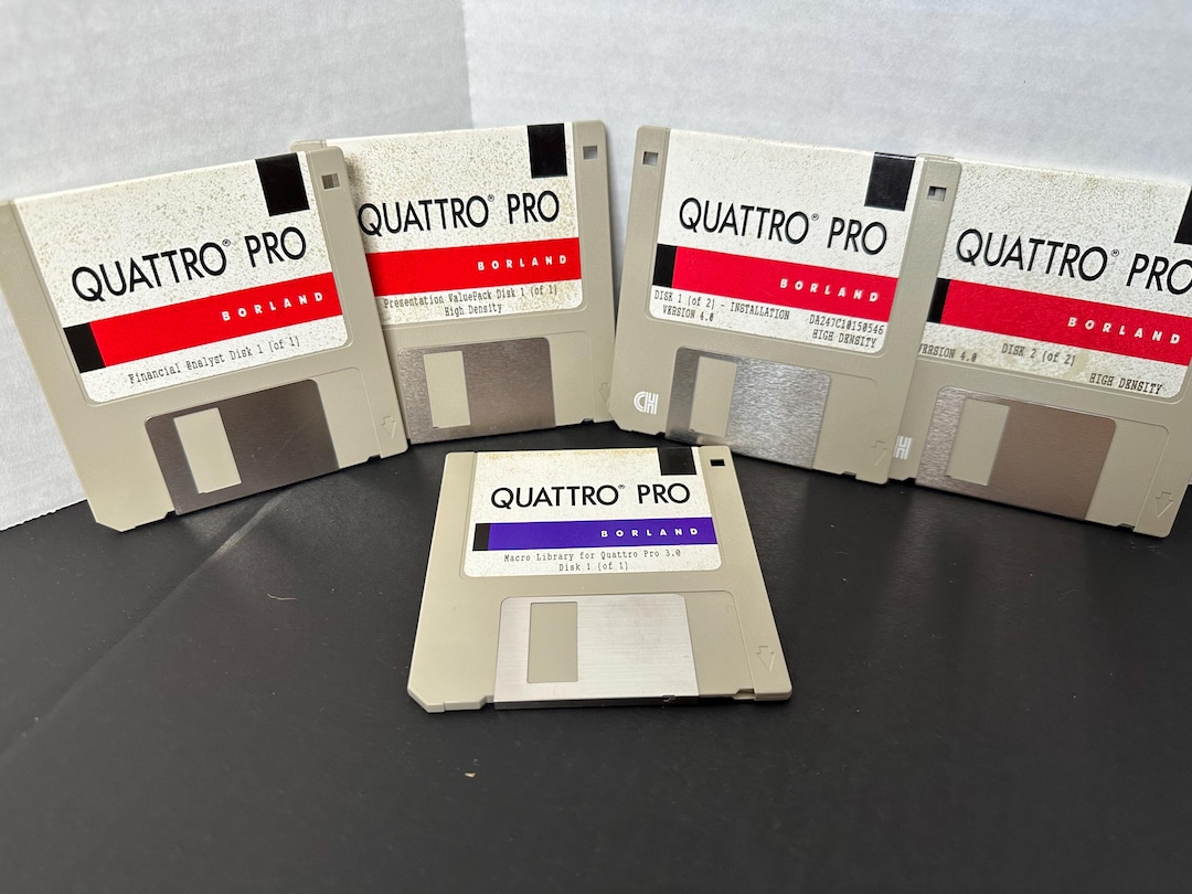 Quattro Pro Borland Set of 5 Floppy Disks - Etsy