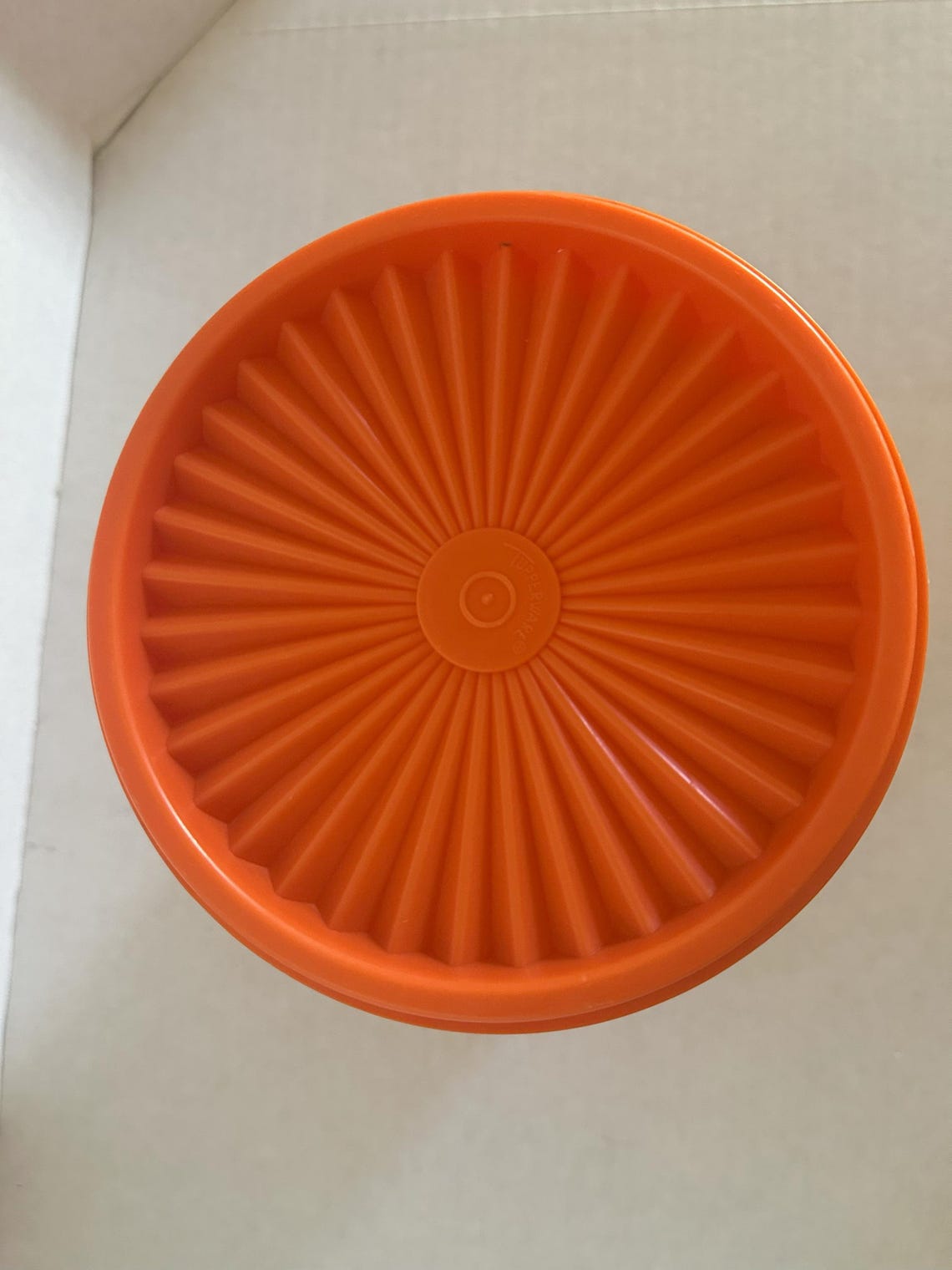Vintage Burnt Orange Tupperware Bin - Etsy