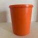 Vintage Burnt Orange Tupperware Bin - Etsy