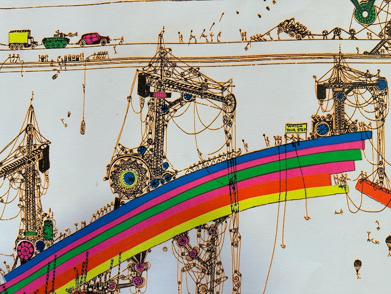 Original 1976 Werbeagentur Robert Putz & Co. “building A Rainbow ...