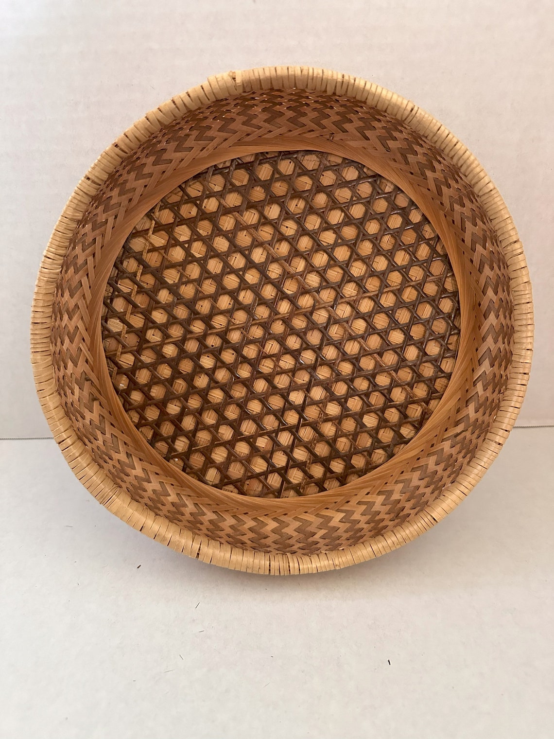 Vintage Handmade Woven Basket Set - Etsy