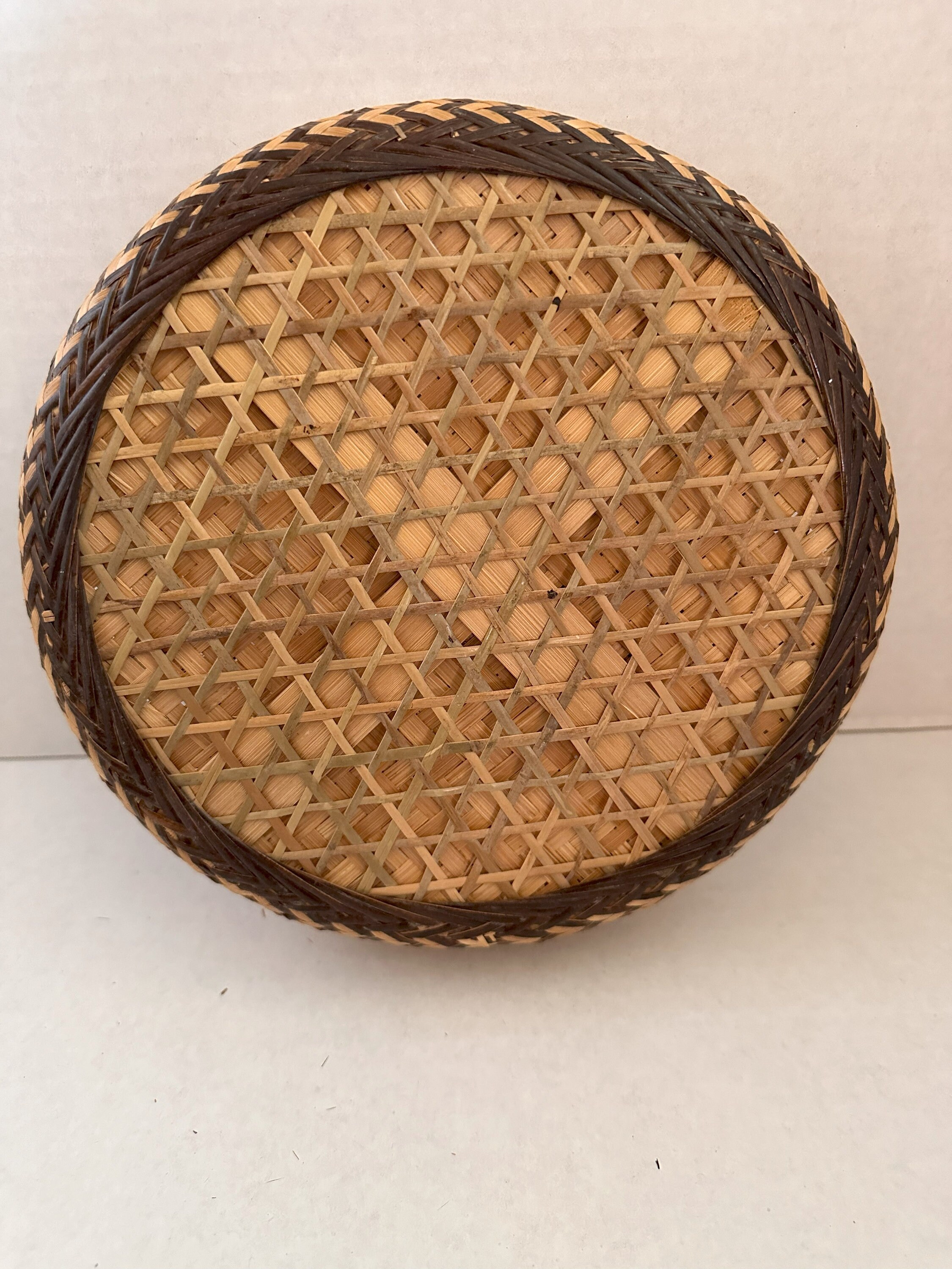 Vintage Handmade Woven Basket Set - Etsy