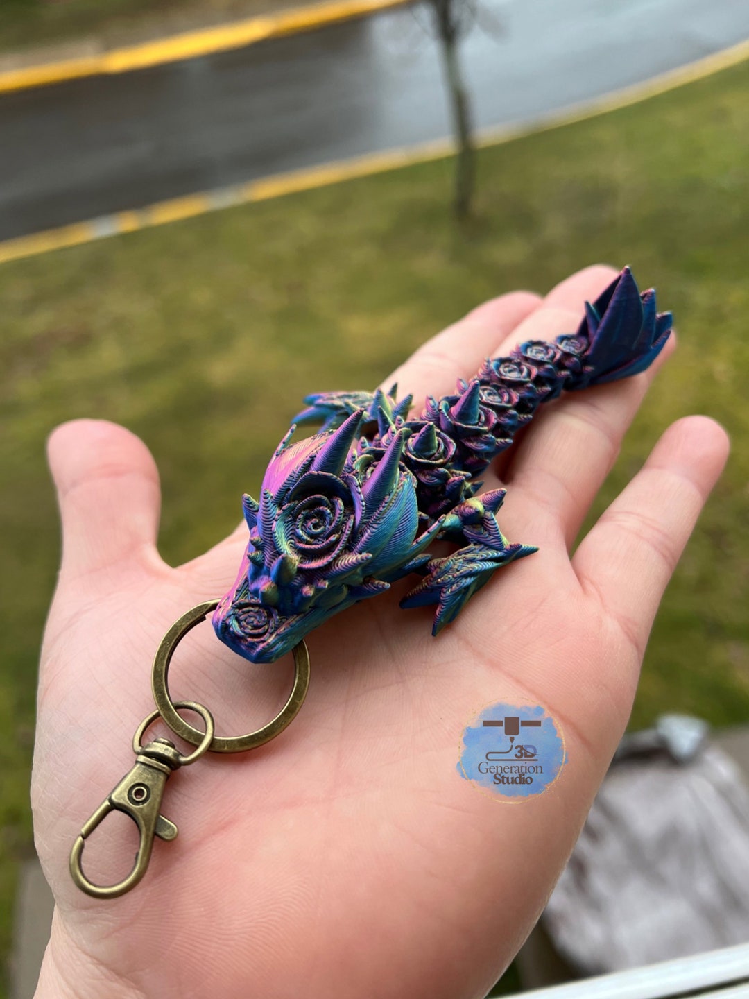 Rose Tadling Keychain | Tadling Dragon Keychains| Dragon Head Keychain ...