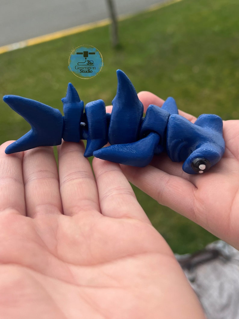 Articulated Shark 3D Printed Fish Adult Fidget Toy Shark Figure Fidget ...