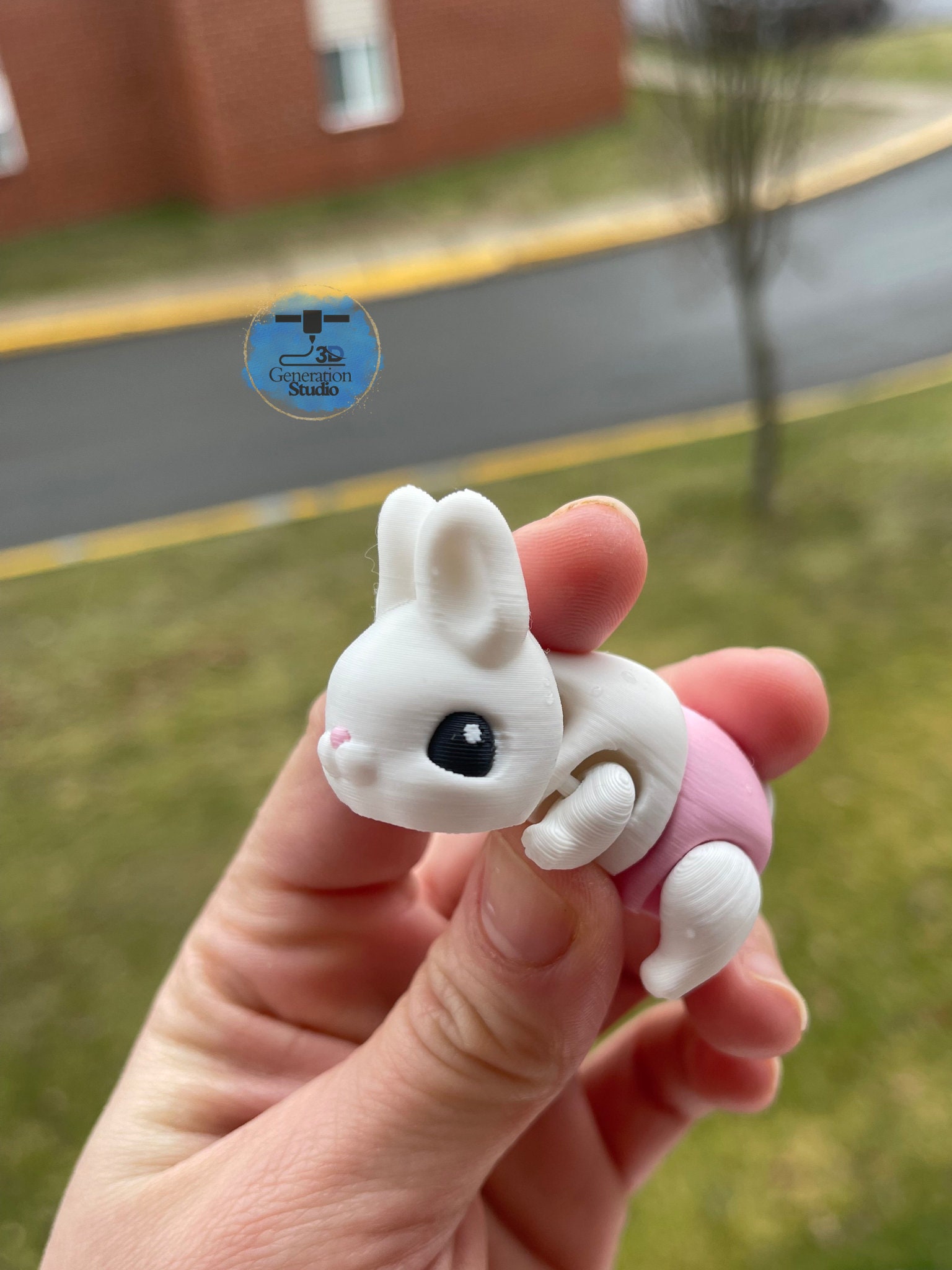 Cute 3D Printed Bunny With Easter Egg | 3D Printed Fidget Bunny in ...