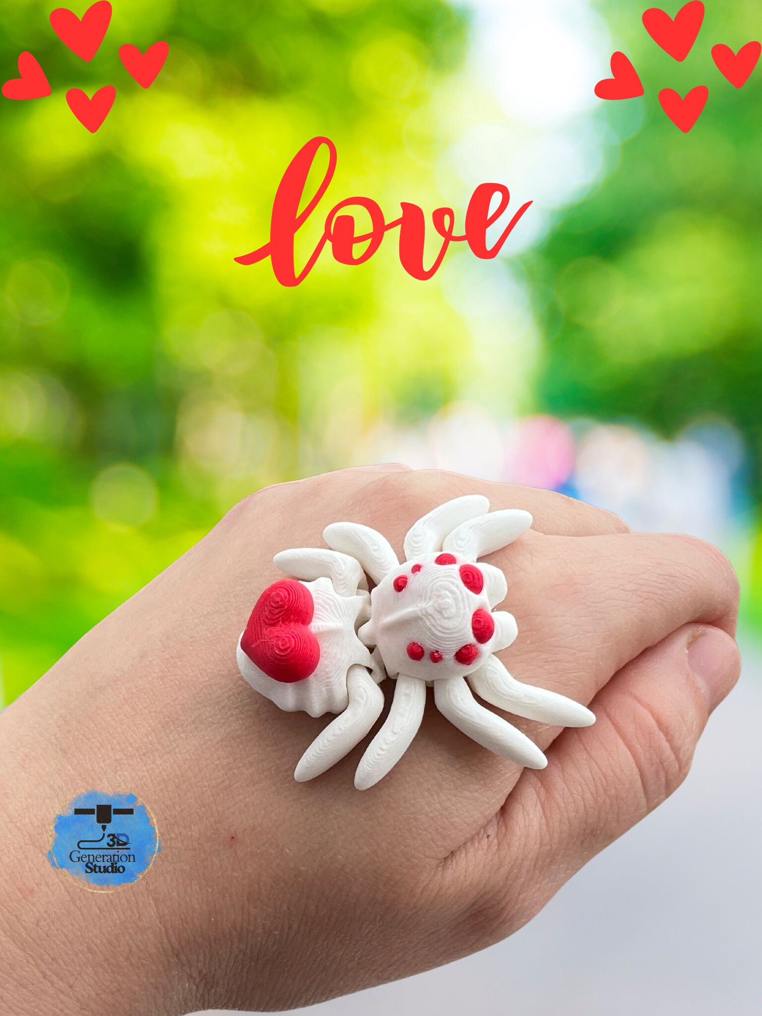 Unique 3D Printed Spider Fidget Toy Baby Jumping Spiders Articulated ...