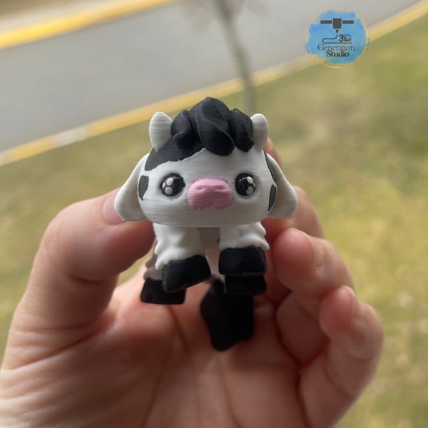 3d Printed Mini Cow - Etsy