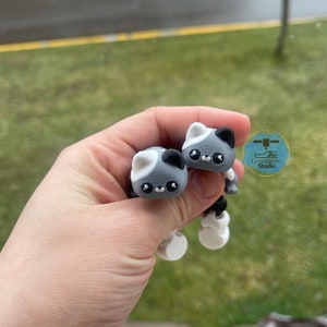 Cute Flexy Kitty Fidget Toy - 3D Printed Desk Accessory, Stress ...