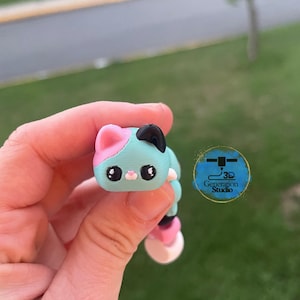 Cute Flexy Kitty Fidget Toy - 3D Printed Desk Accessory, Stress ...