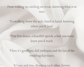 Wedding Day Poem - Etsy