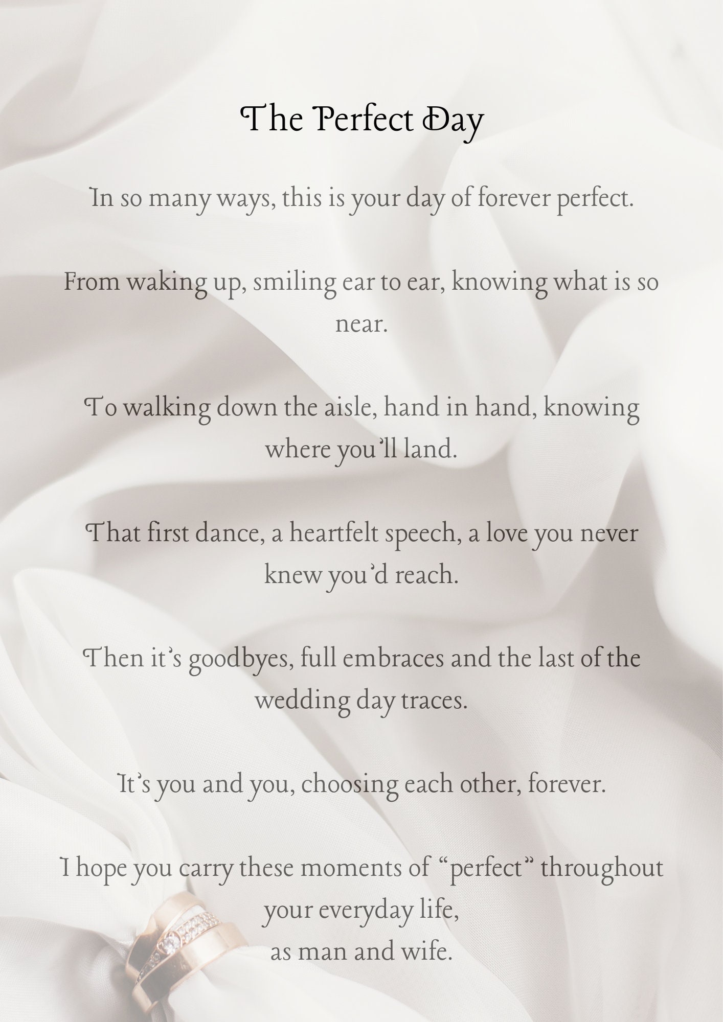 Wedding Day Poem - Etsy