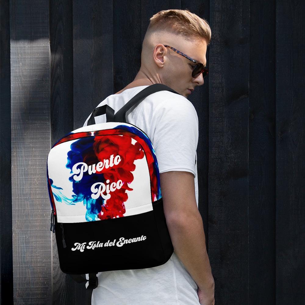 Puerto Rico Red, White and Blue Backpack-back to School Bag - Etsy