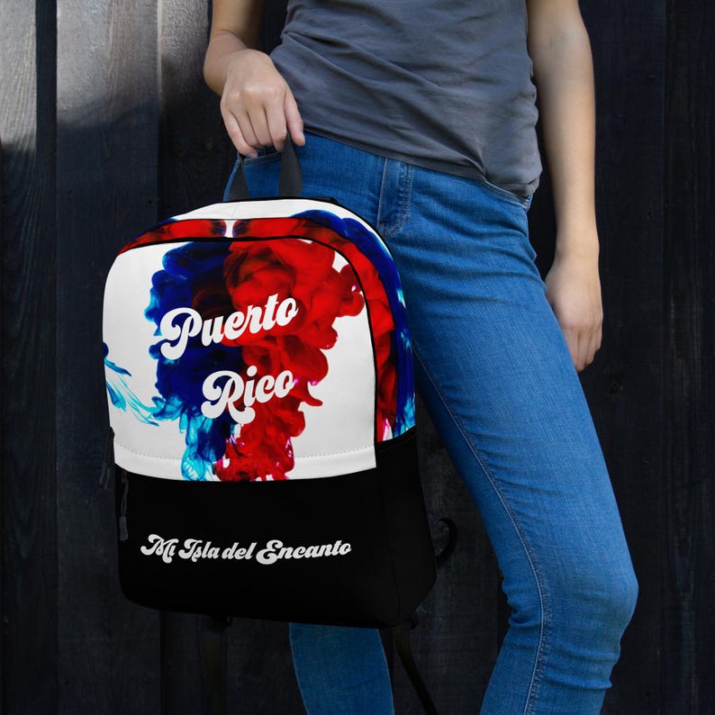 Puerto Rico Red, White and Blue Backpack-back to School Bag - Etsy