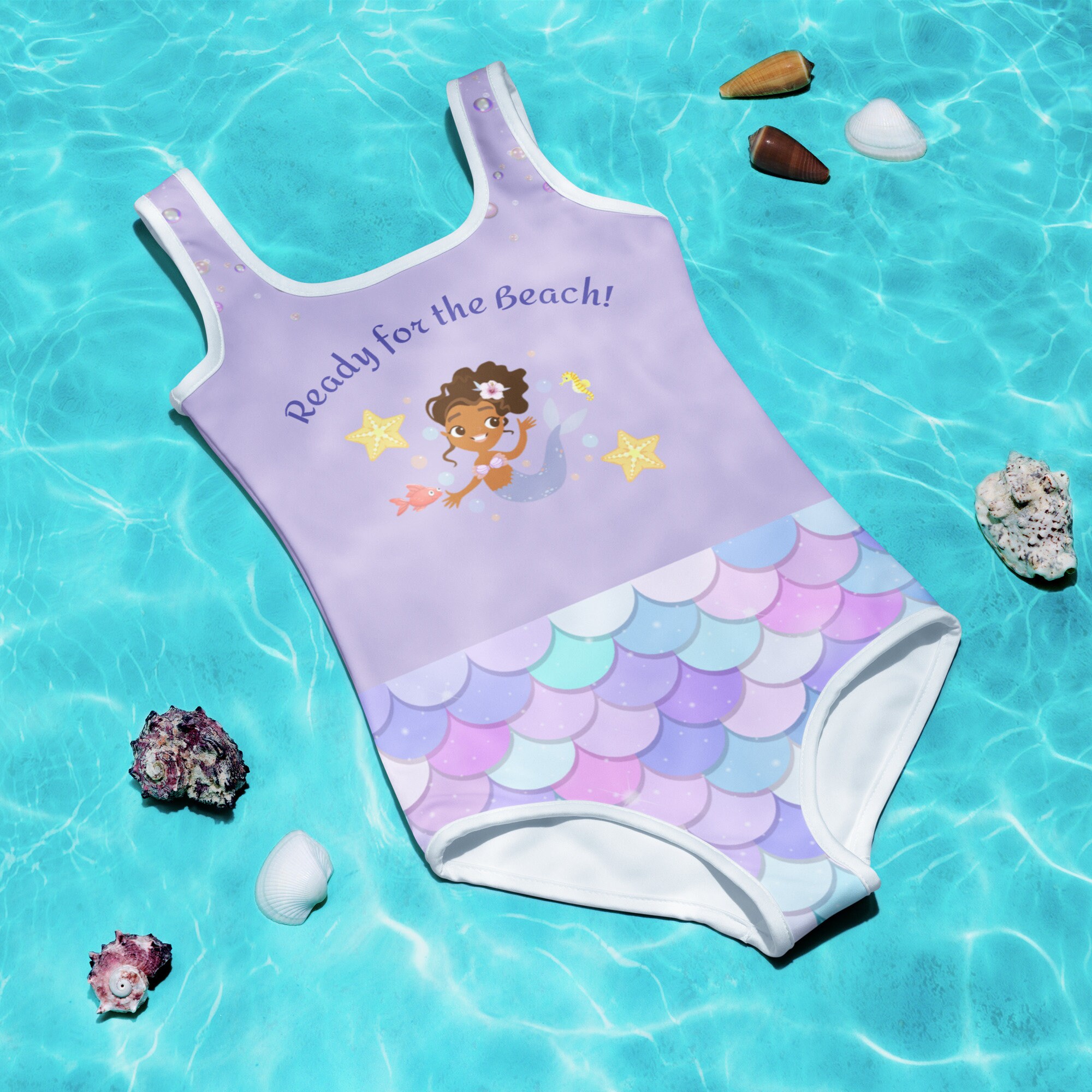 Mermaid Girls Swimsuit, Mermaid Bathing Suit, Kids Swimwear - Etsy