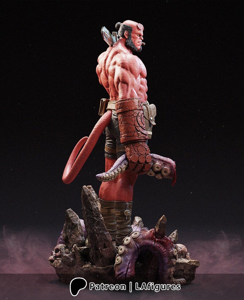 Hellboy Statue | 235mm | 3d Printed Display Figure | UNPAINTED | DIY ...