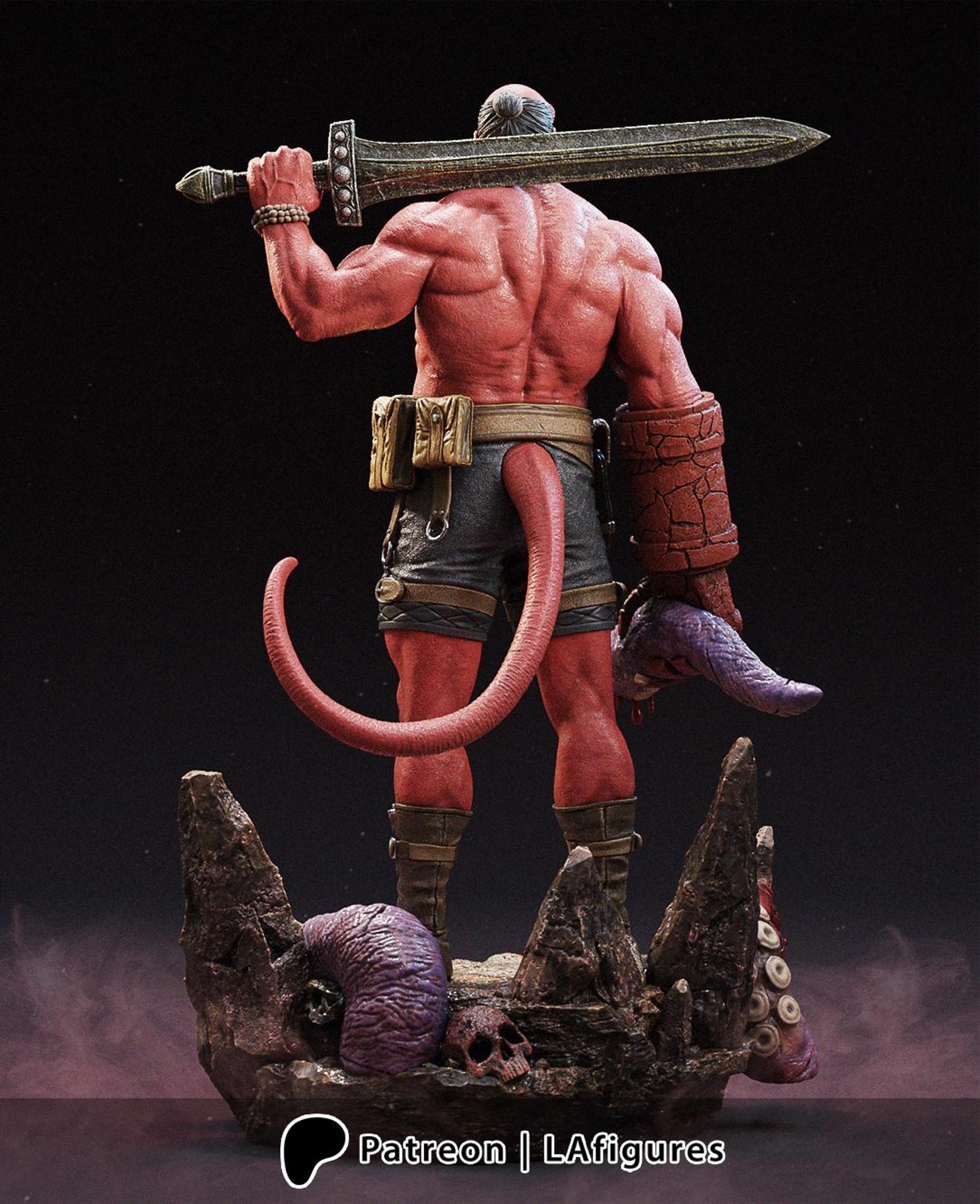 Hellboy Statue | 235mm | 3d Printed Display Figure | UNPAINTED | DIY ...