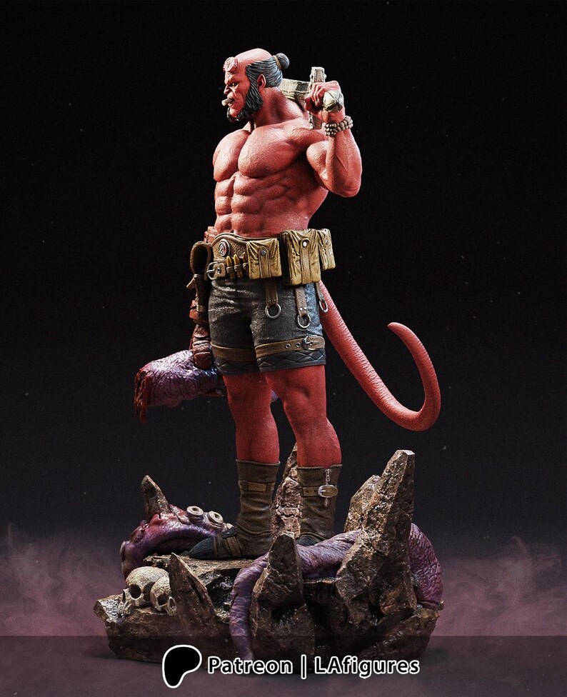 Hellboy Statue | 235mm | 3d Printed Display Figure | UNPAINTED | DIY ...