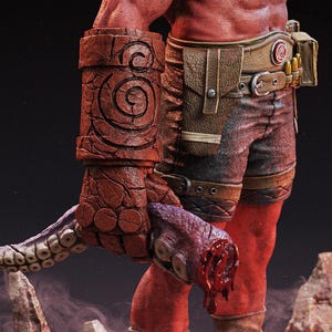 Hellboy Statue | 235mm | 3d Printed Display Figure | UNPAINTED | DIY ...